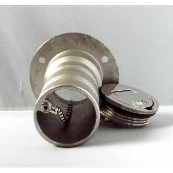 WASTE TAB screw cap 38mm / 1.5inch 316 AISI SS Deck filler