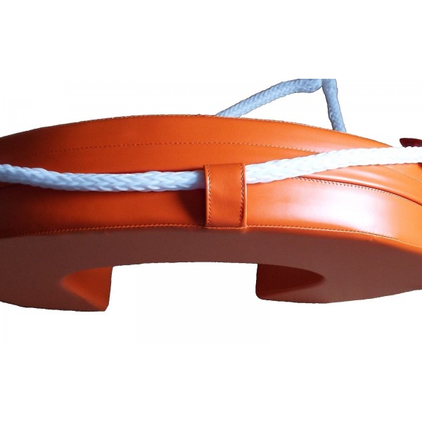 Orange Horseshoe Lifebuoy + Grab Line