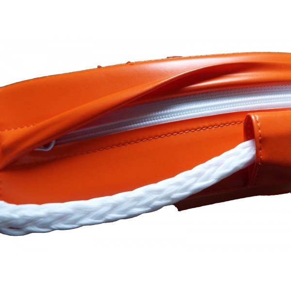 Orange Horseshoe Lifebuoy + Grab Line