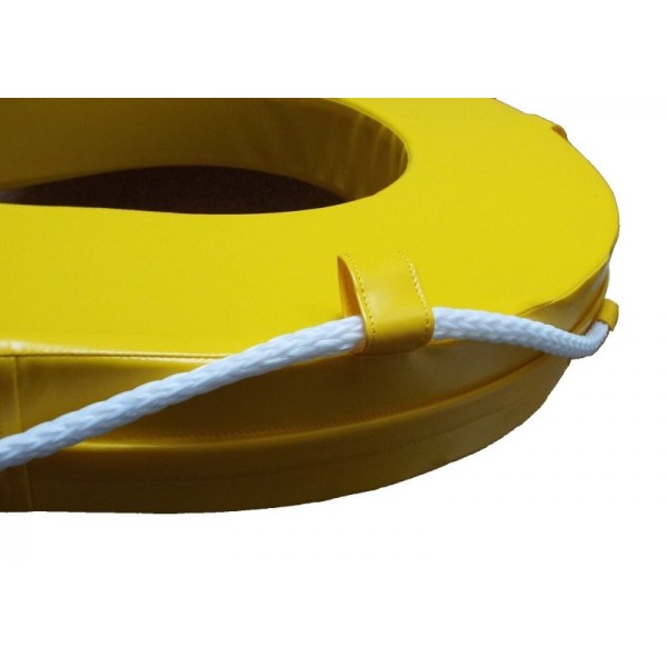 Yellow Horseshoe Lifebuoy + Grab Line