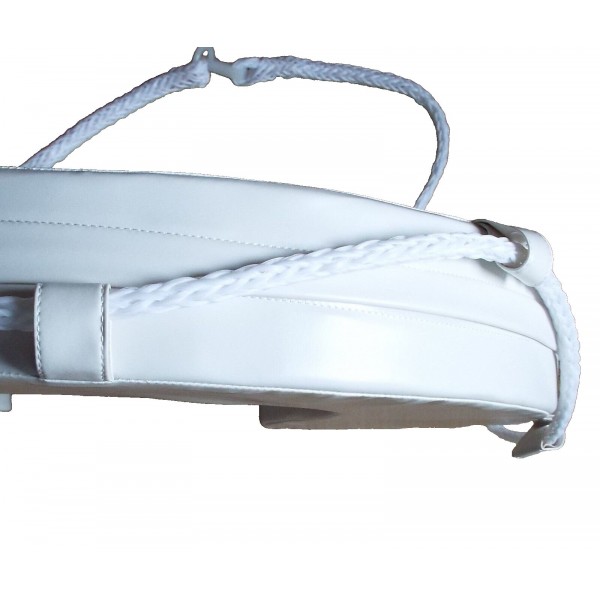 White Horseshoe Lifebuoy + Grab Line